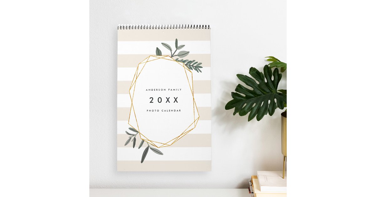 Olive Leaf | 36 Photo Personalized Calendar | Zazzle