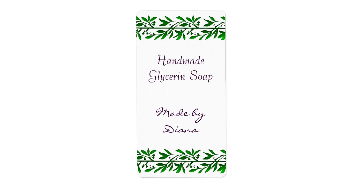 Olive Leaves Custom Craft Labels | Zazzle