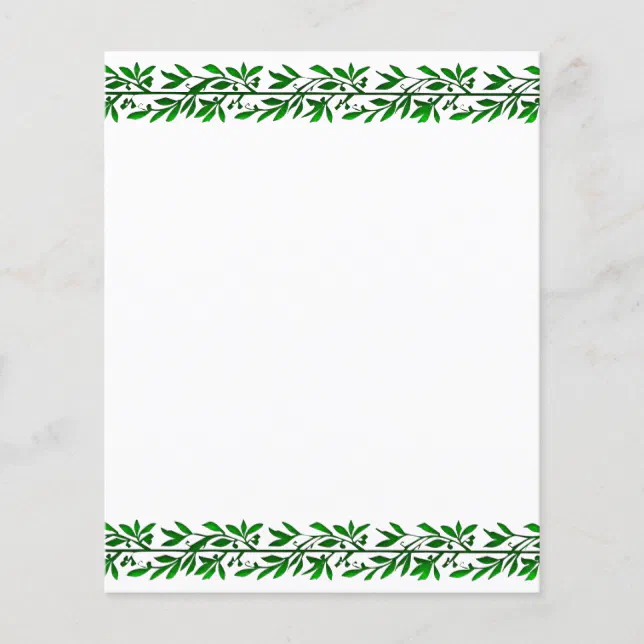 Olive Leaves Flyer Template | Zazzle