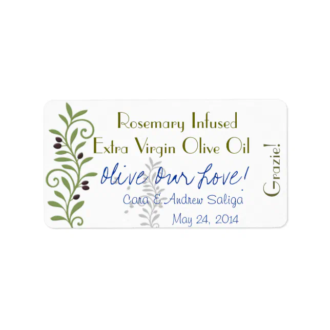 Olive Oil Label Sticker | Zazzle