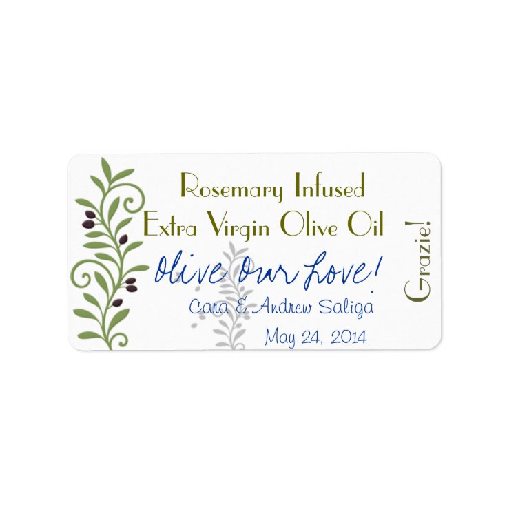 Olive Oil Label Sticker | Zazzle
