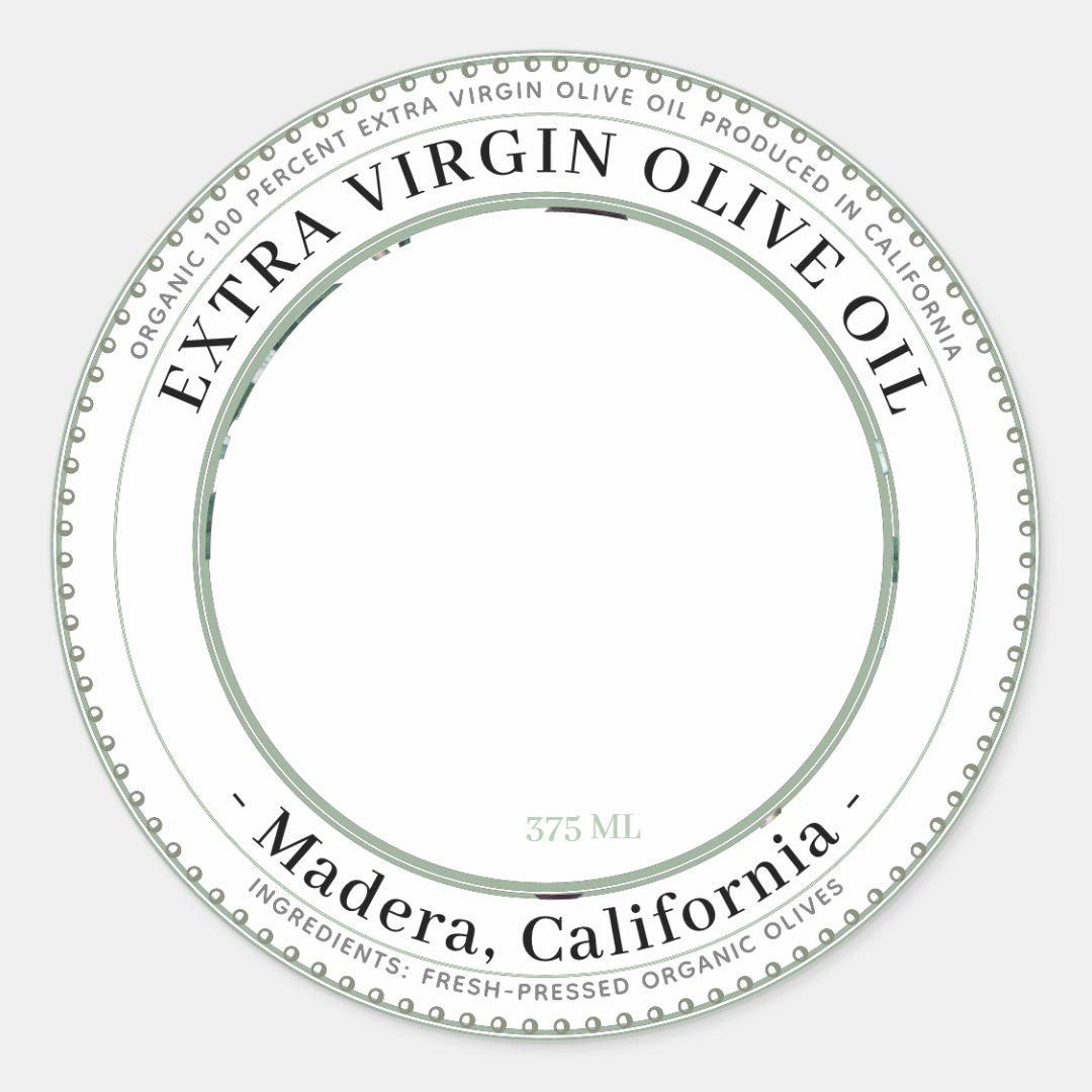 Olive Oil with Vintage Olive Illustration Sticker | Zazzle