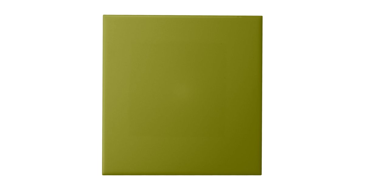 Olive Solid Color Ceramic Tile | Zazzle