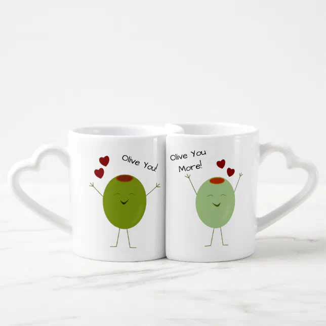 Olive The Love Personalized Coffee Mug Set | Zazzle