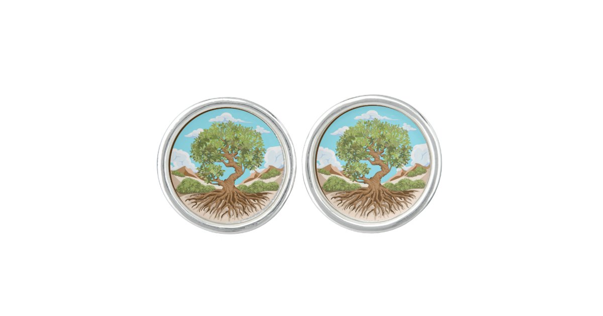 Olive tree Peace symbol in a free Palestine Land Cufflinks | Zazzle