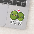 Olive You Funny Love Pun Sticker | Zazzle