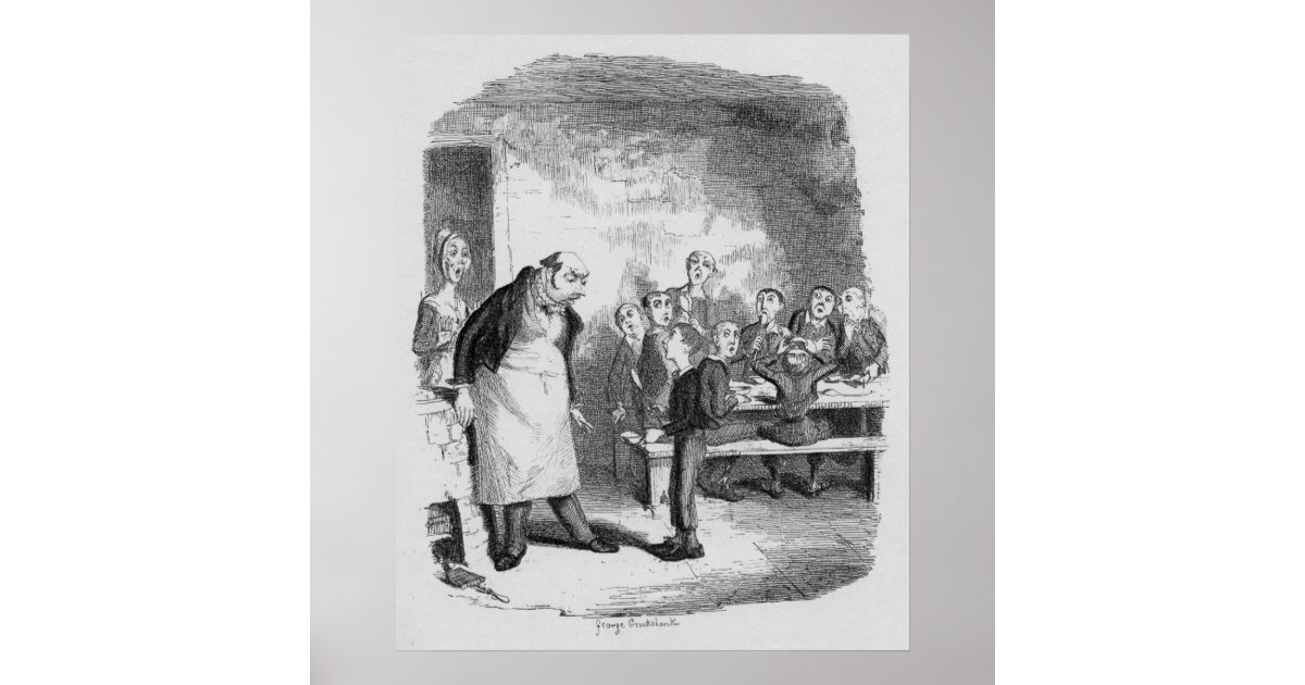 Oliver asking for more poster | Zazzle