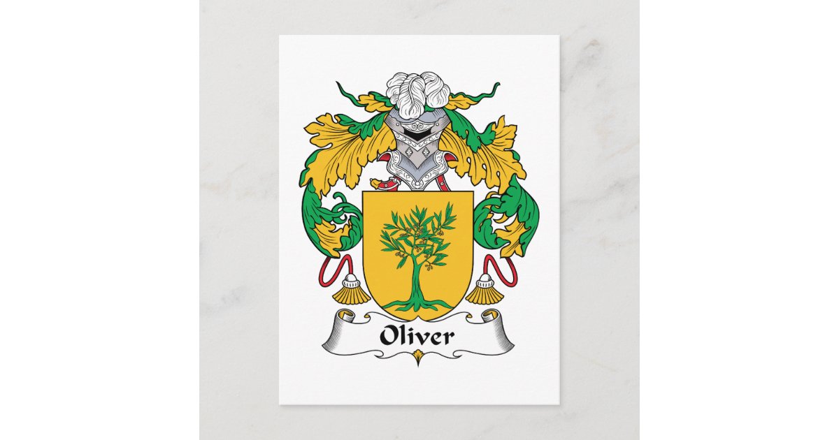 Oliver Family Crest Postcard | Zazzle