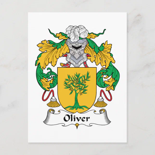 Oliver Family Crest Postcard | Zazzle