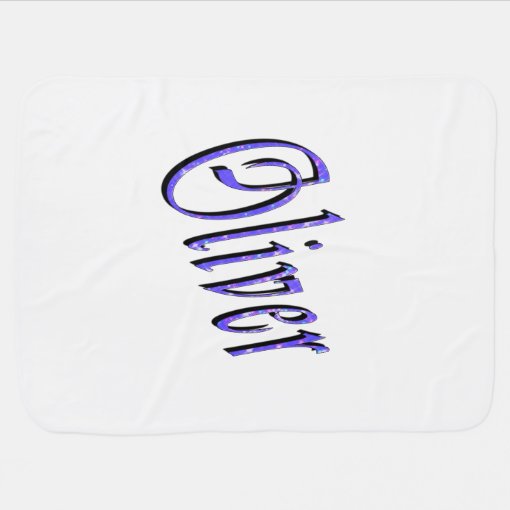 Oliver, Name, Logo, Reversible Snugly Baby Blanket | Zazzle