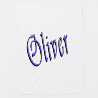 Oliver, Name, Logo, Reversible Snugly Baby Blanket | Zazzle