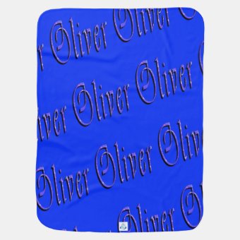 Oliver, Name, Logo, Reversible Snugly Baby Blanket | Zazzle