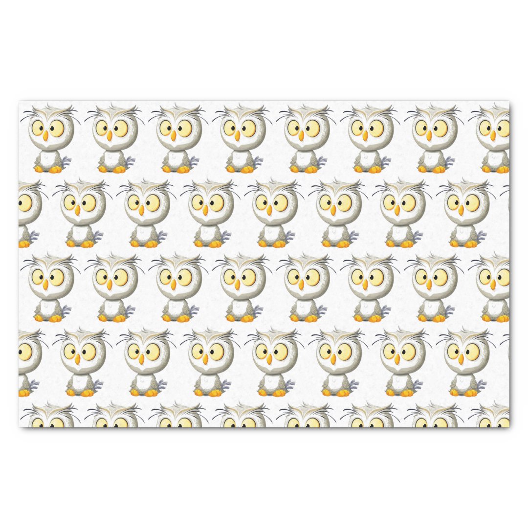 Oliver Owl Baby Shower Tissue Gift Wrap Tissue Paper | Zazzle