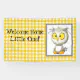 Oliver Owl Yellow & White Welcome Home Banner | Zazzle