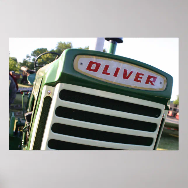 Oliver tractor decal poster | Zazzle