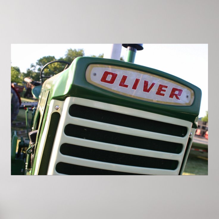 Oliver tractor decal poster | Zazzle