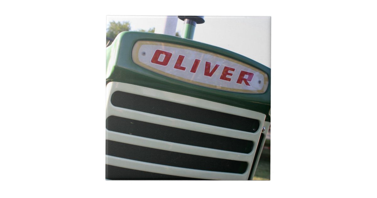 Oliver tractor tile wall hanging home decor gifts | Zazzle