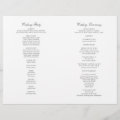 Olivia Elegant Silver Folded Wedding Program | Zazzle
