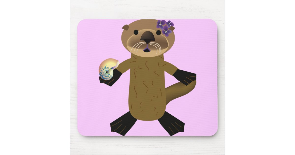 Olivia Otter Mouse Pad | Zazzle