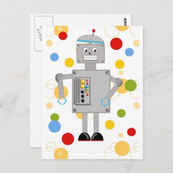 Ollie The Robot Postcard | Zazzle