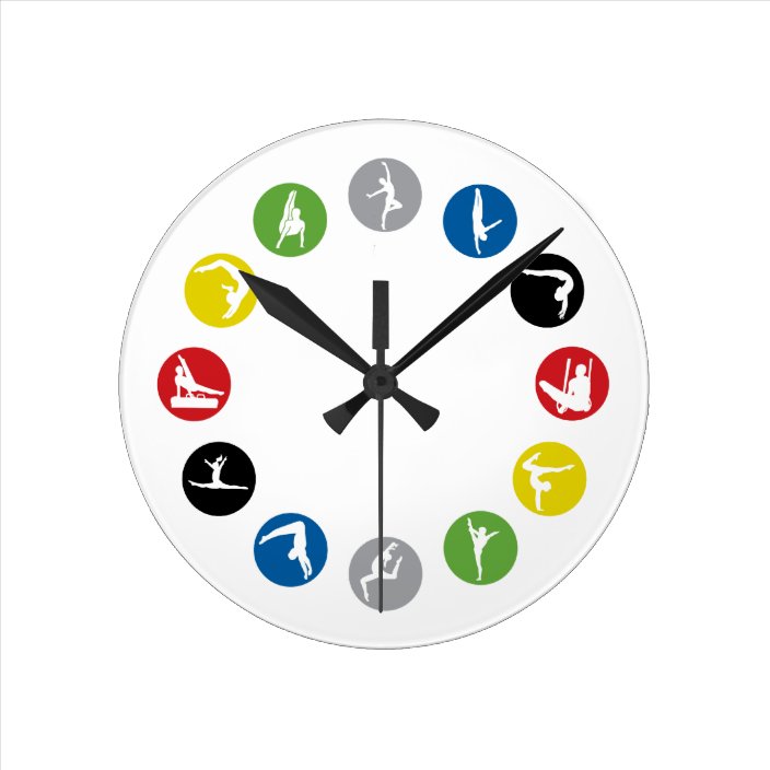 Olympic Gymnastics Wall Clock | Zazzle.com