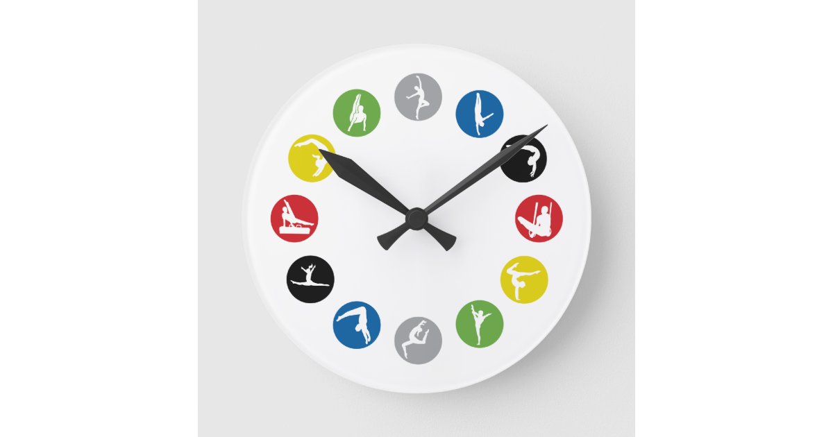 Olympic Gymnastics Wall Clock | Zazzle
