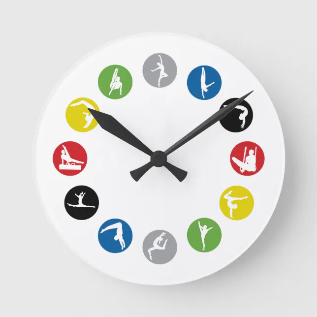 Olympic Gymnastics Wall Clock | Zazzle