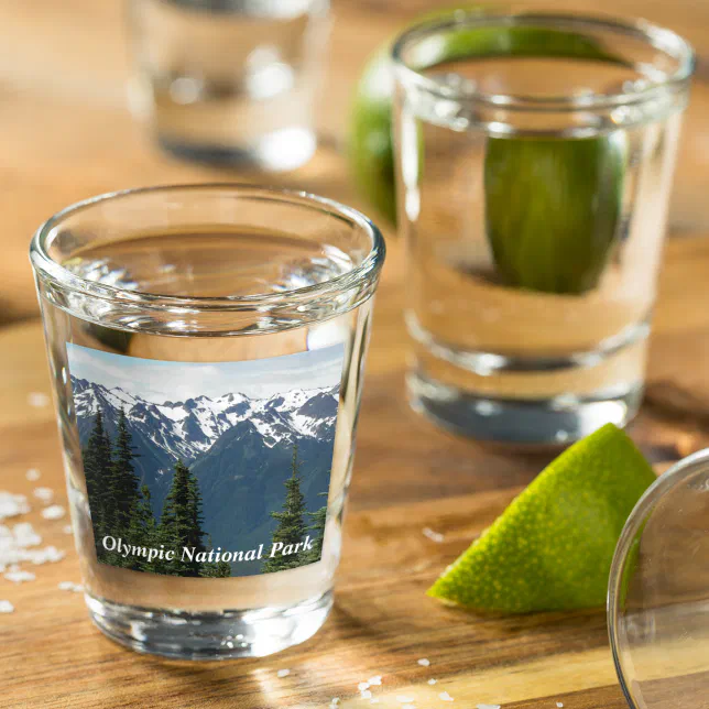 Olympic National Park Travel Photo Shot Glass | Zazzle
