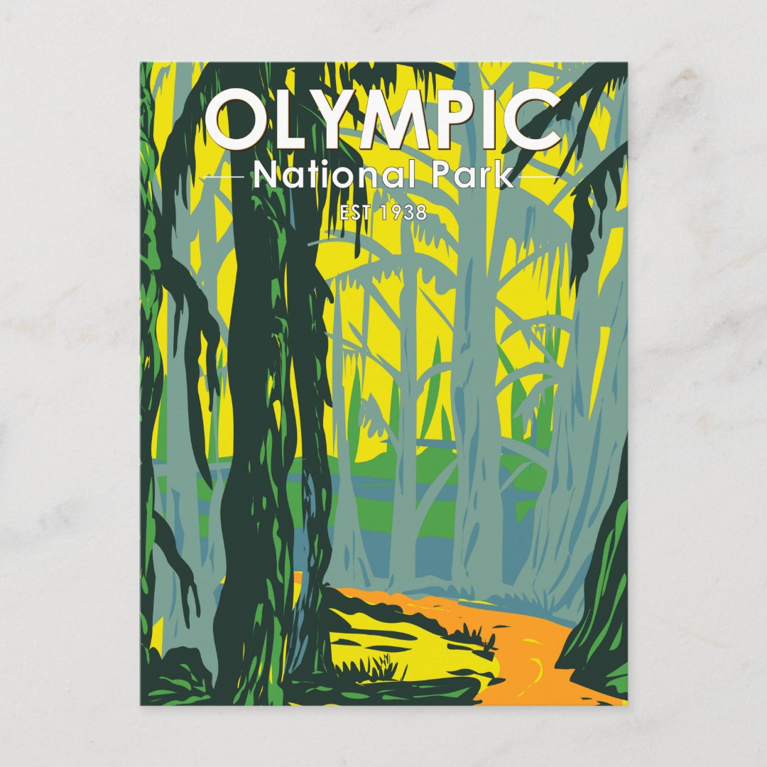 Olympic National Park Washington Hoh Rainforest Postcard | Zazzle