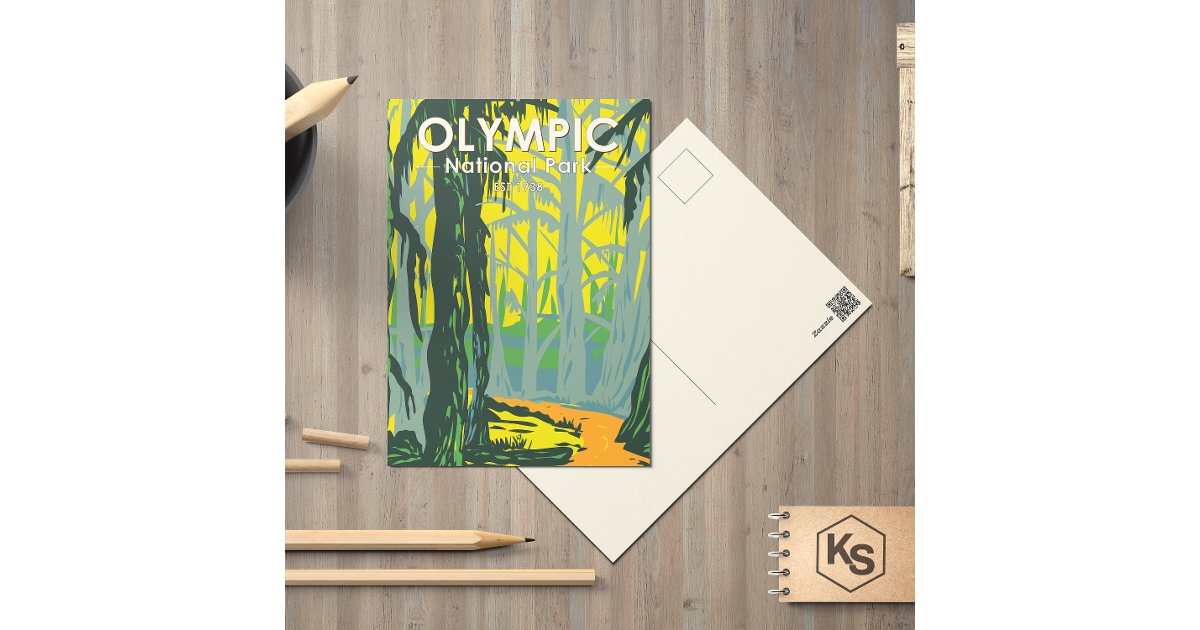 Olympic National Park Washington Hoh Rainforest Postcard | Zazzle