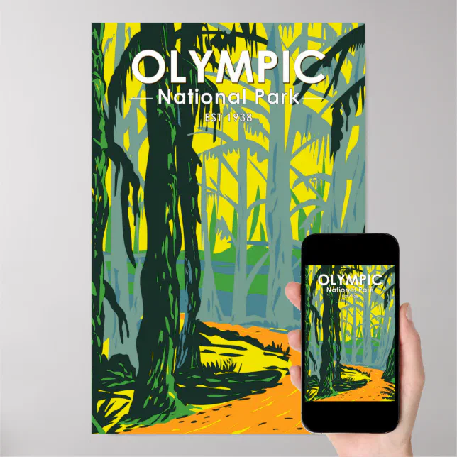 Olympic National Park Washington Hoh Rainforest Poster | Zazzle