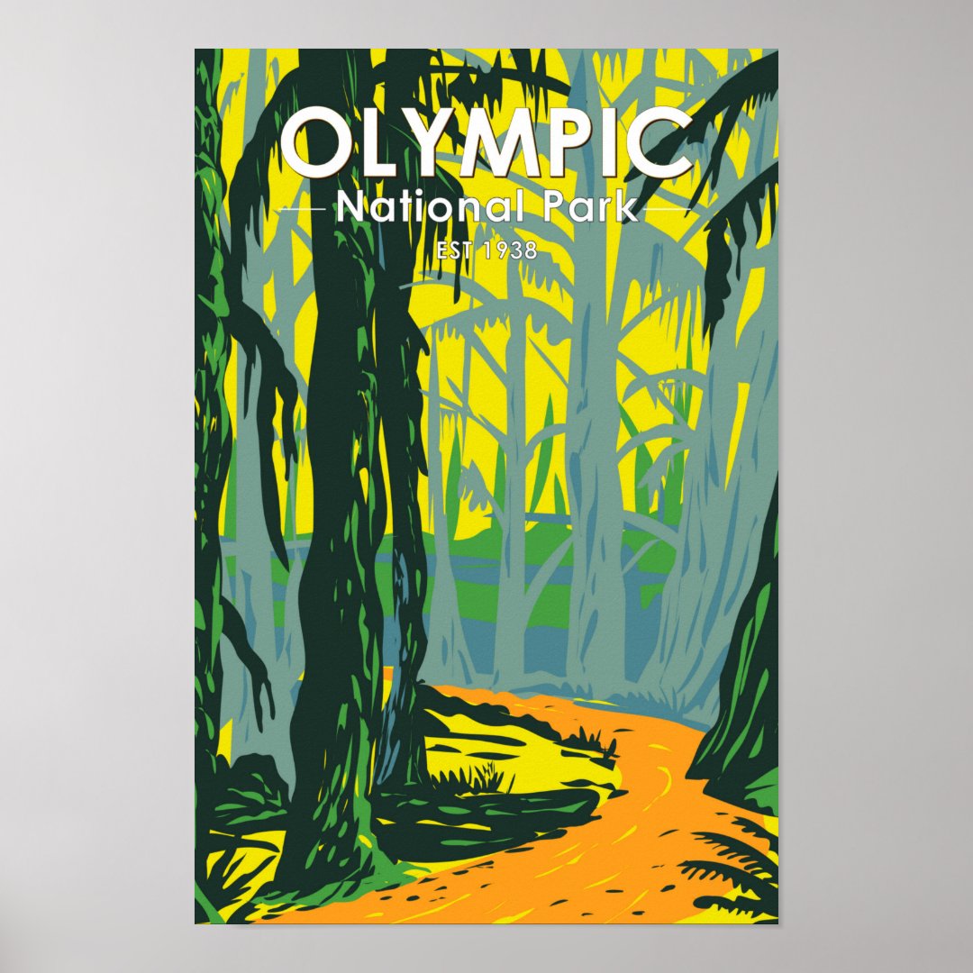 Olympic National Park Washington Hoh Rainforest Poster | Zazzle