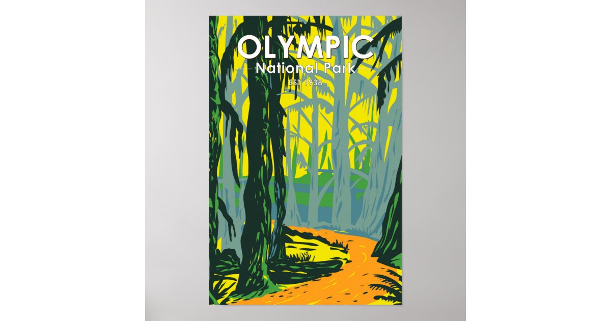 Olympic National Park Washington Hoh Rainforest Poster | Zazzle