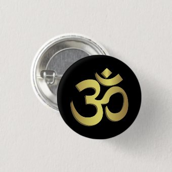 Om ( Aum ) Namaste yoga symbol Button | Zazzle