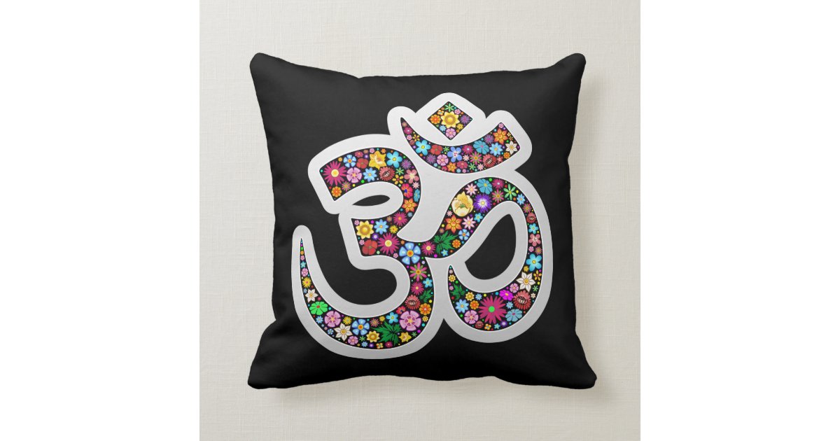 Om Aum Namaste Yoga Symbol pillow | Zazzle.com