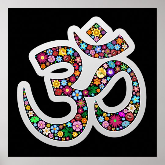 Om Aum Namaste Yoga Symbol posters | Zazzle.com