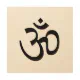 Om Aum outline Icon, Hinduism Symbol, black white Wood Wall Art | Zazzle