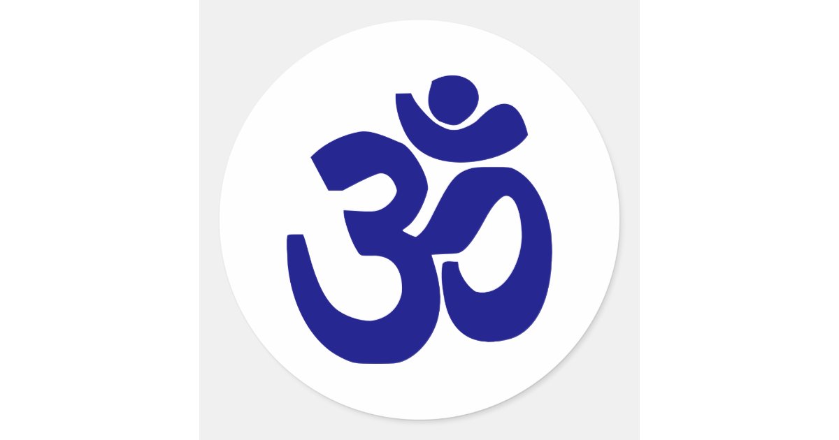 Om Classic Round Sticker | Zazzle