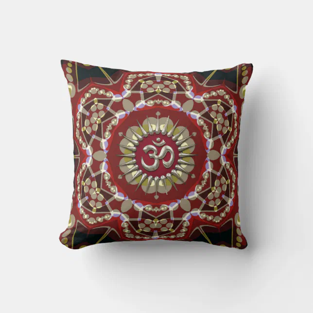OM Geo-Magic Meditation Yoga Cushion Pillow | Zazzle