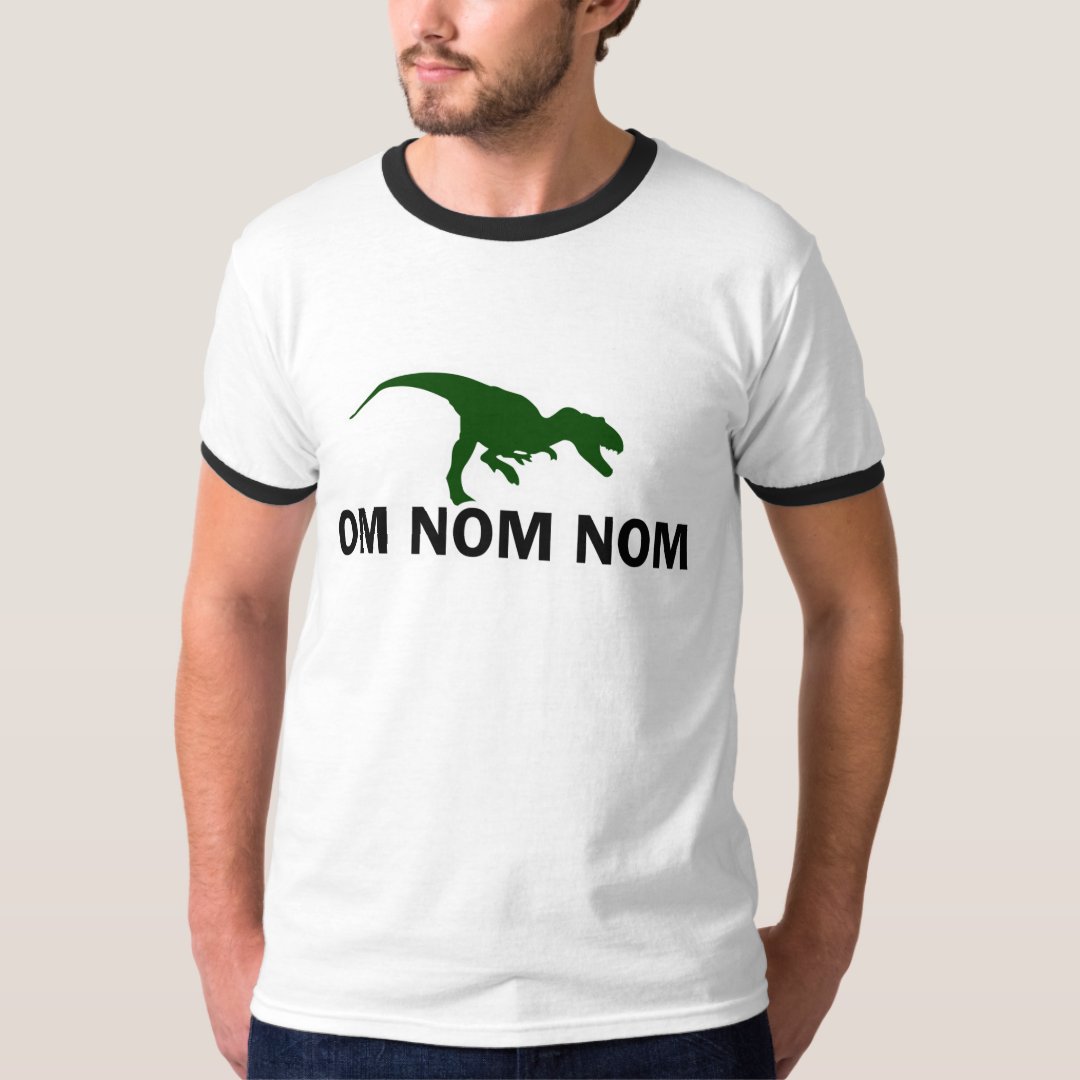 Om Nom Nom Funny Mens Shirt | Zazzle