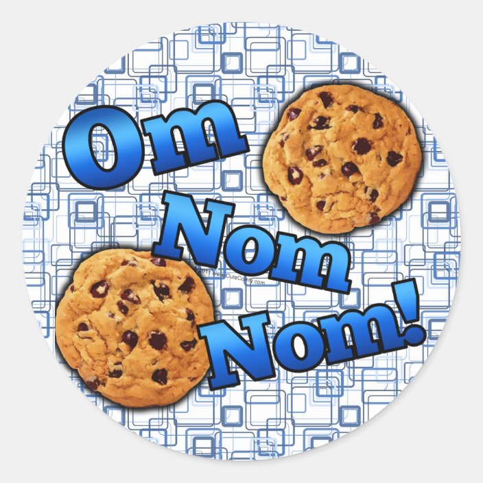 Om Nom Nom, Meme Love Cookies Classic Round Sticker | Zazzle.com