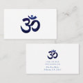 Om Ohm Symbol Sign Yoga Meditation Zen Business Card | Zazzle