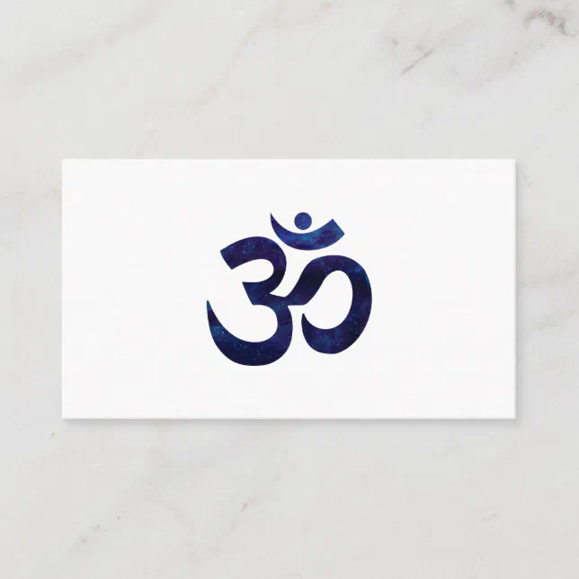 Om Ohm Symbol Sign Yoga Meditation Zen Business Card | Zazzle