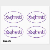 Om Shanti Oval Sticker | Zazzle