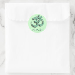 Om Shanti Symbol Sticker | Zazzle