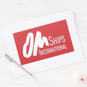 OM Ships Logo Rectangular Sticker | Zazzle