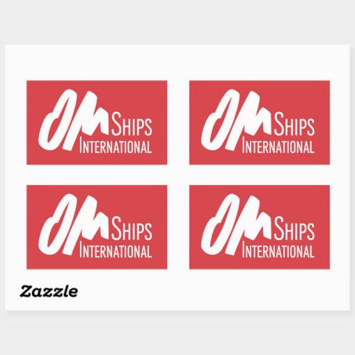 OM Ships Logo Rectangular Sticker | Zazzle