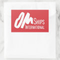 OM Ships Logo Rectangular Sticker | Zazzle