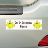 Om Sri Ganeshaya Namah prayer good-luck charm Bumper Sticker | Zazzle