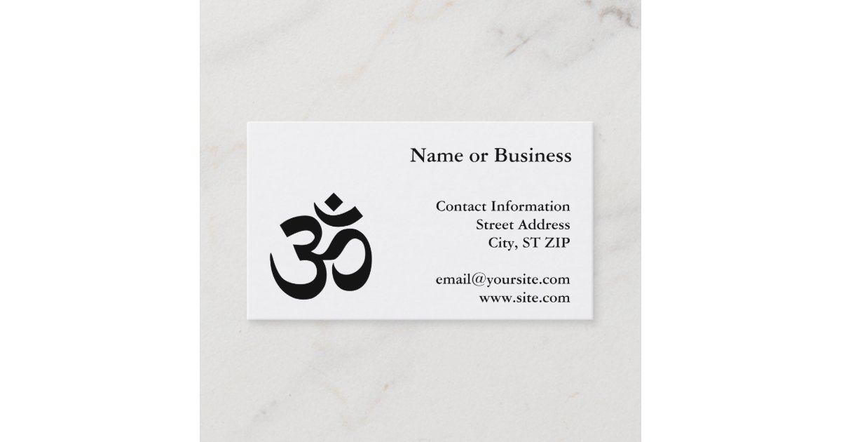 Om Symbol Business Card | Zazzle